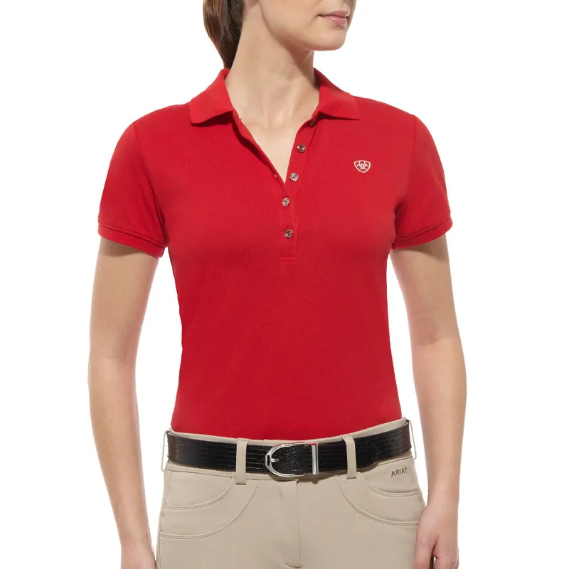 Women Red Polo Shirts Prism Contractors And Engineers