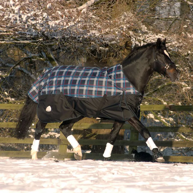 Masta Deluxe Turnoutmasta Heavyweight Turnout Rug - Granite Check - 4f