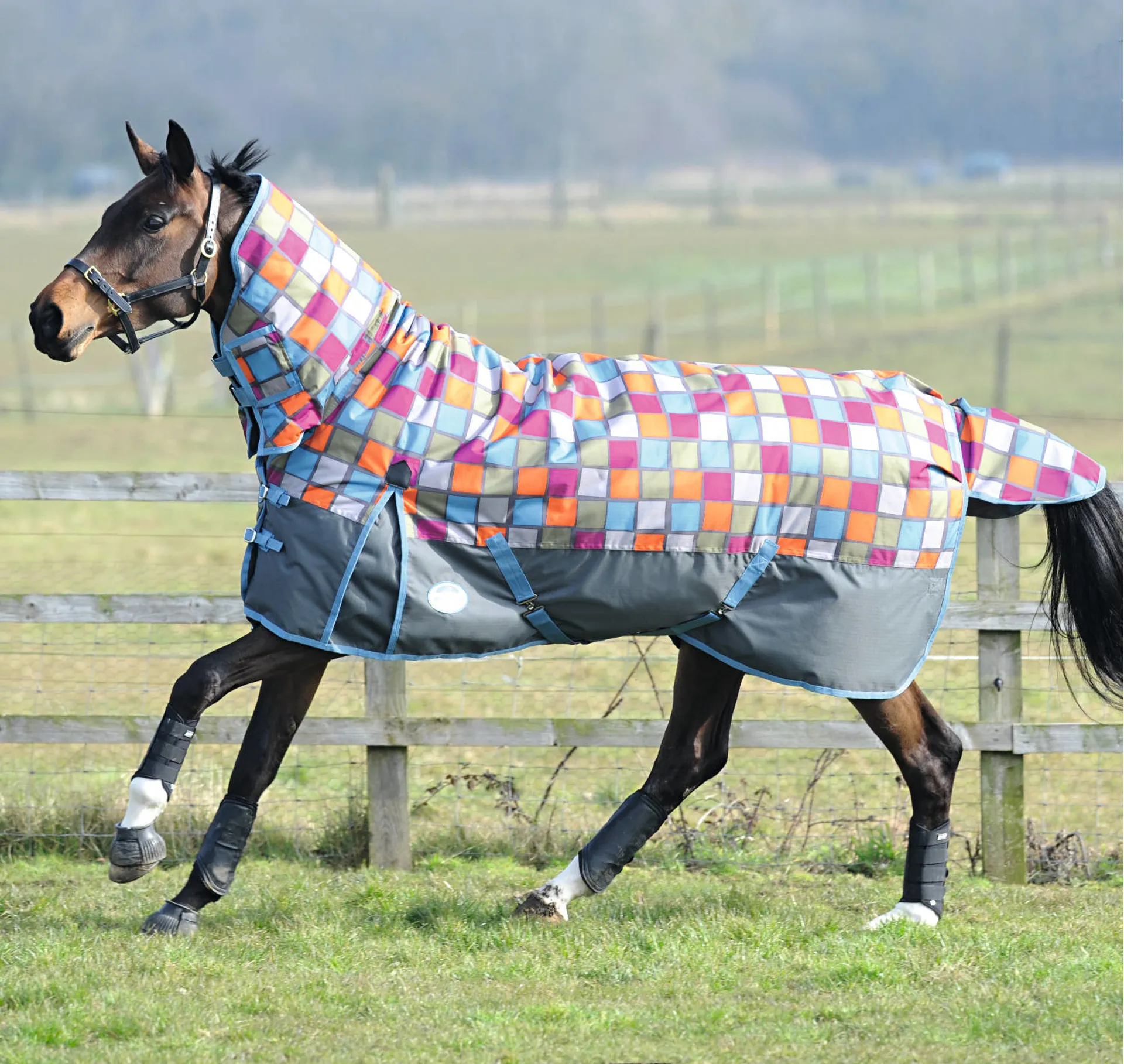 Weatherbeeta Original 1200D Combo Medium Turnout Rug 220g - Charc