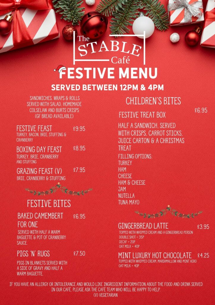 The Stables Cafe Festive Menu - Redpost Equestrian Blog