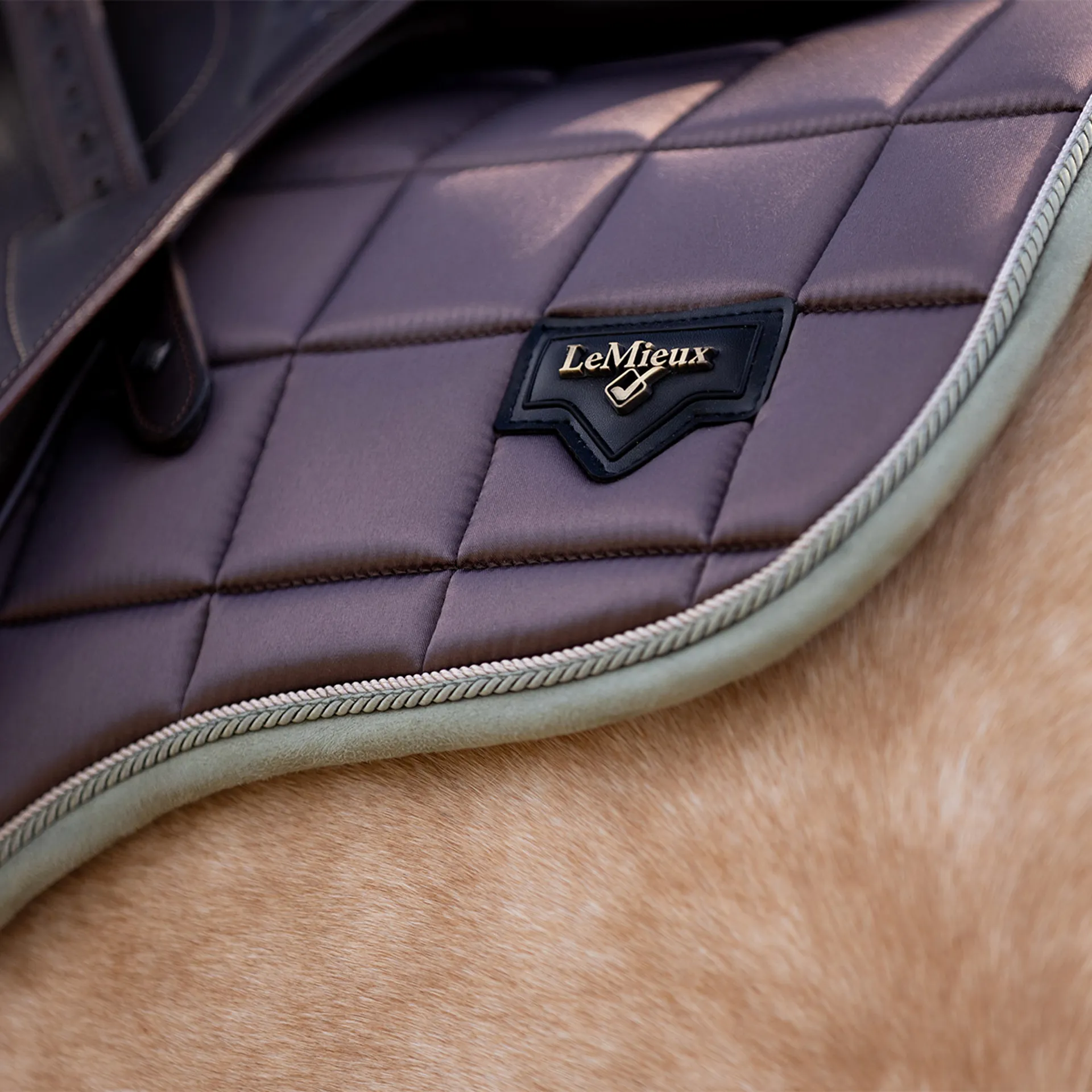 LeMieux Loire Classic Satin GP Square Saddlepad - Walnut