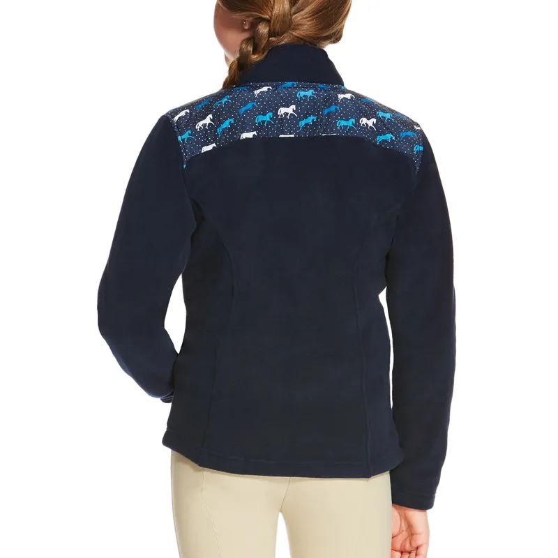 Ariat Basis Full Zip Girls Fleece - Navy