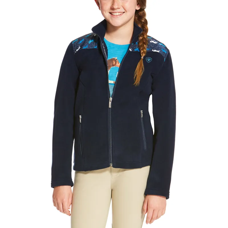 Ariat Basis Full Zip Girls Fleece - Navy