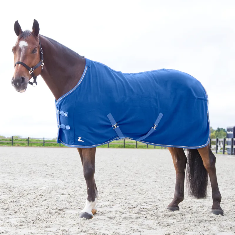 Horze Fleece Rug - Royal Blue/Silver