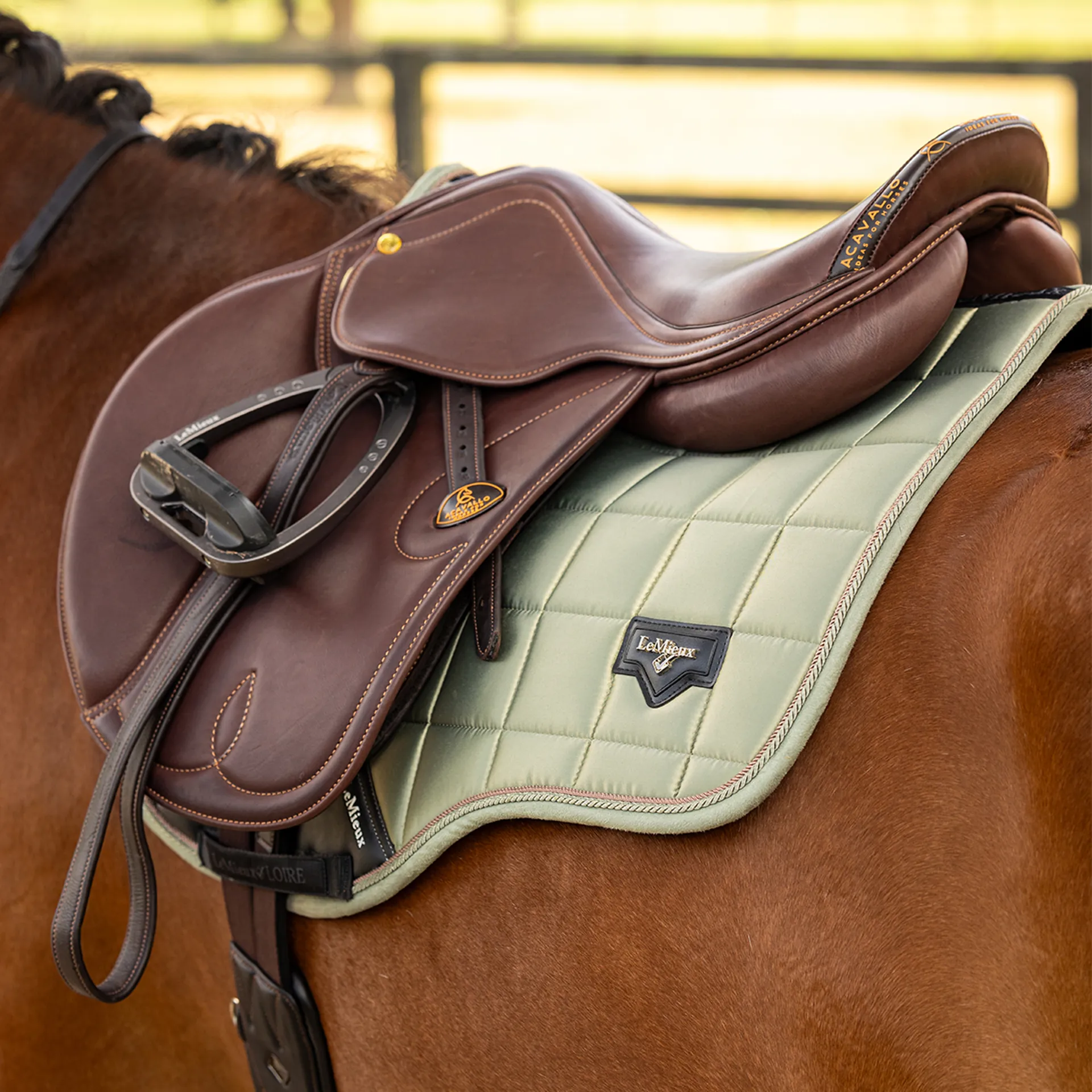 LeMieux Loire Classic Satin GP Square Saddlepad - Fern