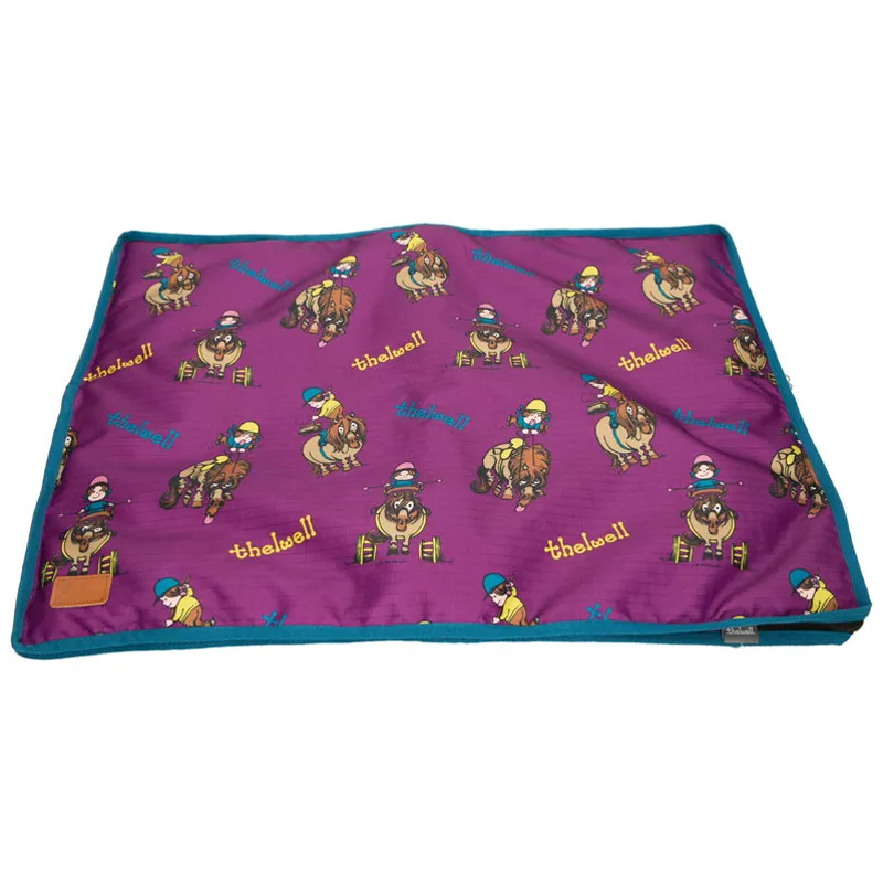 Benji and Flo Dog Bed - Thelwell Pony Friends/Purple/Blue