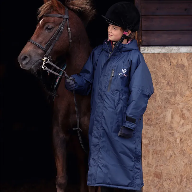 EQUIDRY All Rounder Evolution Junior Jacket - Navy/Pale Pink