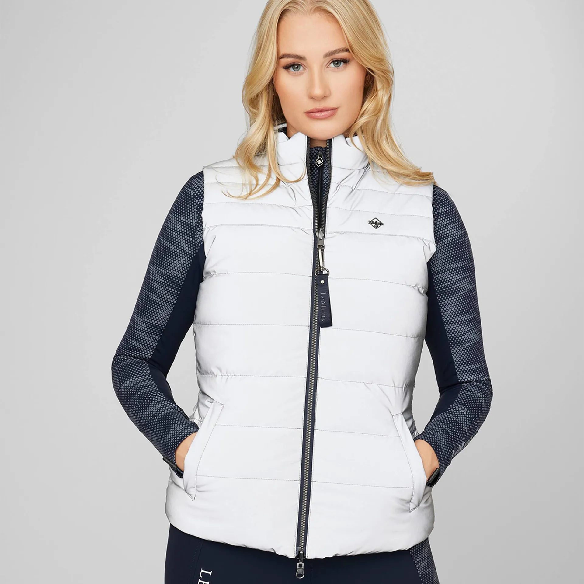 LeMieux Lucille Reversible Reflective Ladies Gilet - Navy