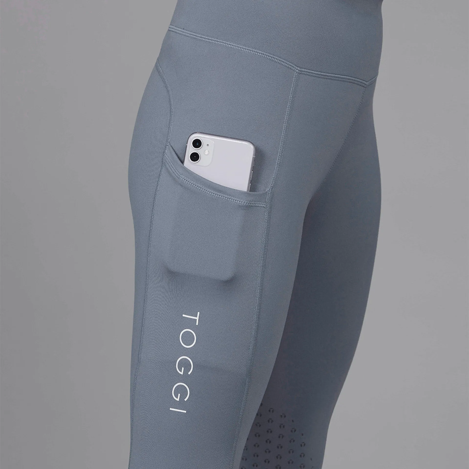 Toggi Sculptor Deco Knee Grip Ladies Riding Tights - Grey