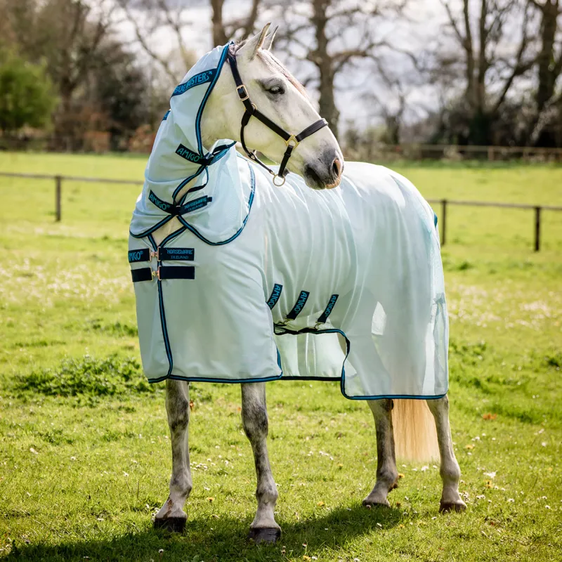 Amigo Bug Buster Fly Rug - Azure Blue/Navy/Electric Blue