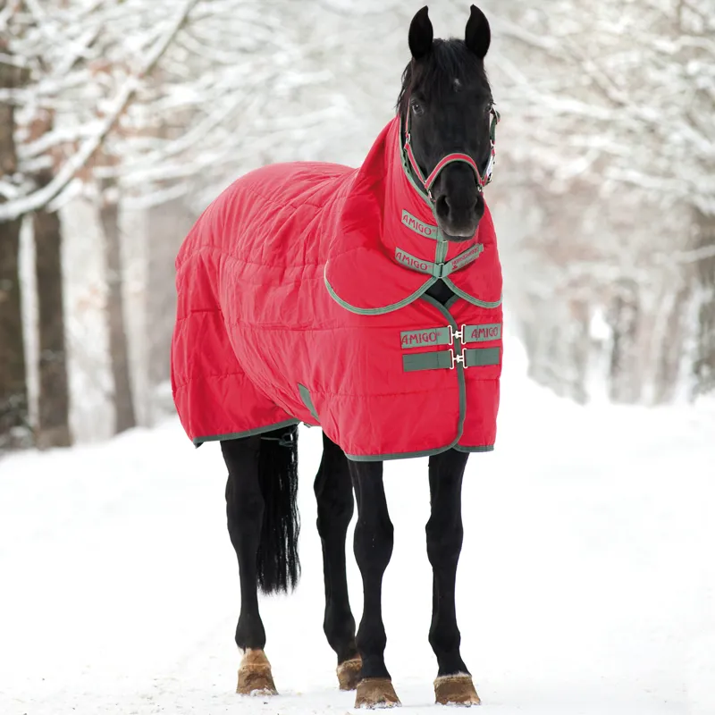 Amigo Insulator Plus Medium Stable Rug 150g - Red/Olive