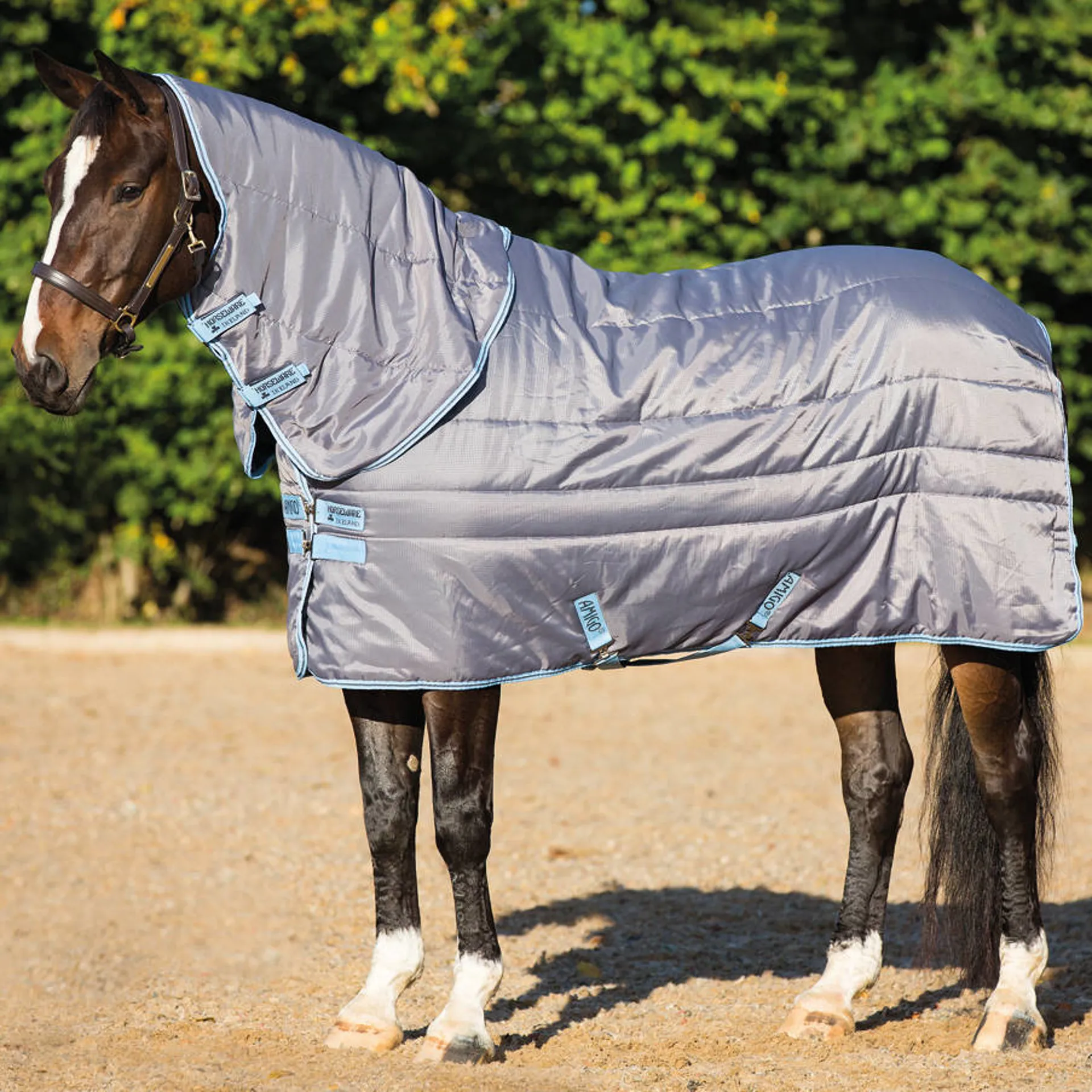 Amigo XL Insulator Plus 200g Stable Rug - Light Grey/Blue/Gunmeta