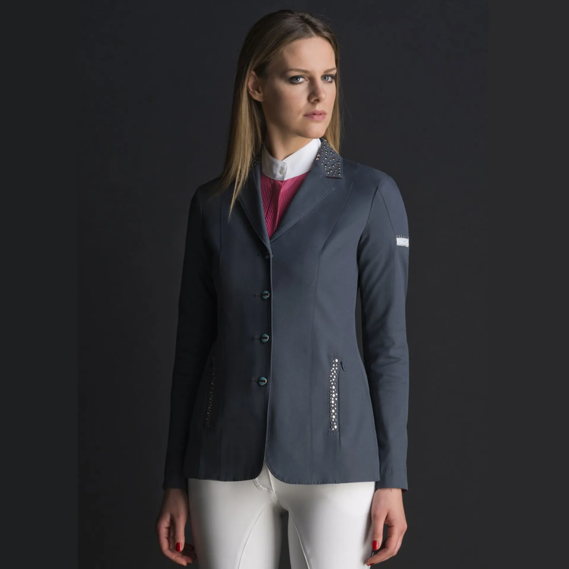 Animo Lost Ladies Studded Competition Jacket - Londra Blue