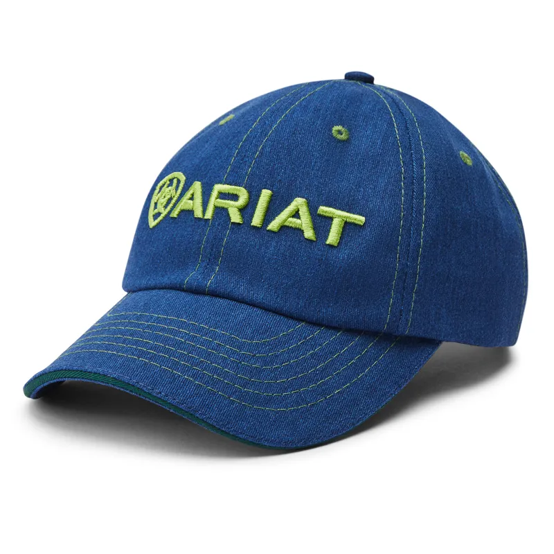 Ariat Team II Logo Unisex Cap - Blue/Peridot