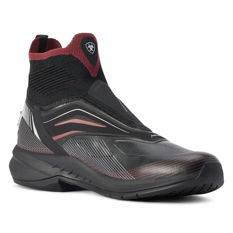 Ariat Ascent H2O Ladies Paddock Boots - Black/Burgundy