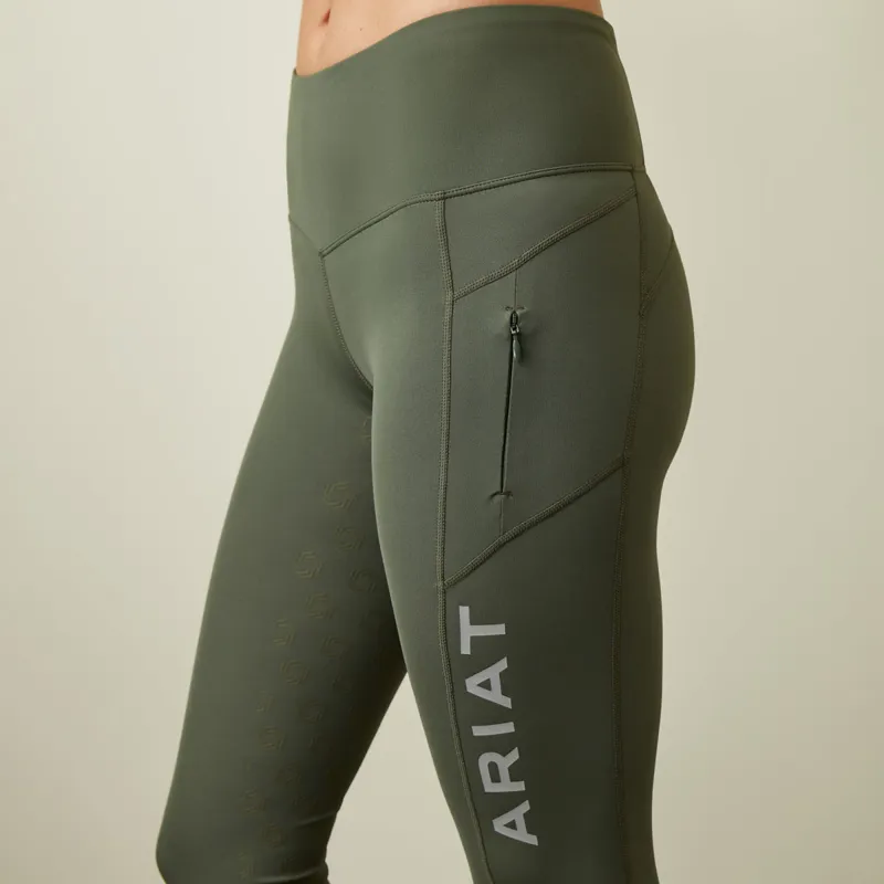 Ariat Eos Full Grip Ladies Riding Tights Beetleforest Mist