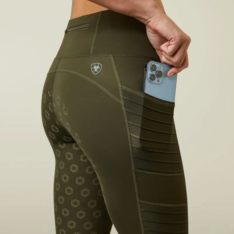 Ariat EOS MOTO Full Grip Ladies Riding Tights - Forest Mist