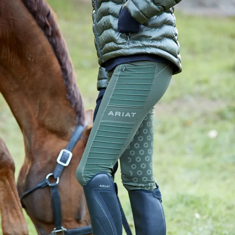 Ariat EOS MOTO Full Grip Ladies Riding Tights - Forest Mist