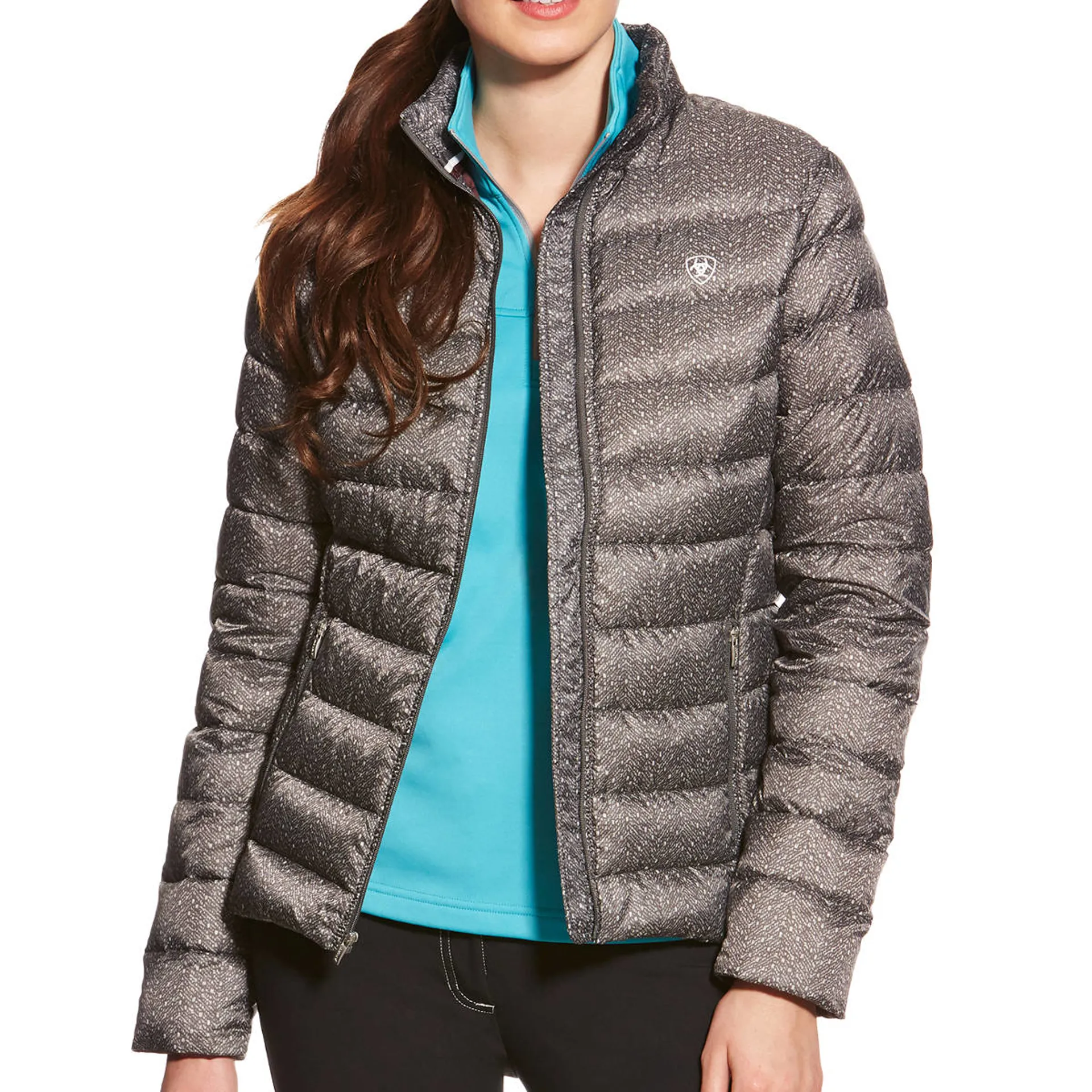 Ariat Ideal Ladies Down Jacket - Herringbone Print