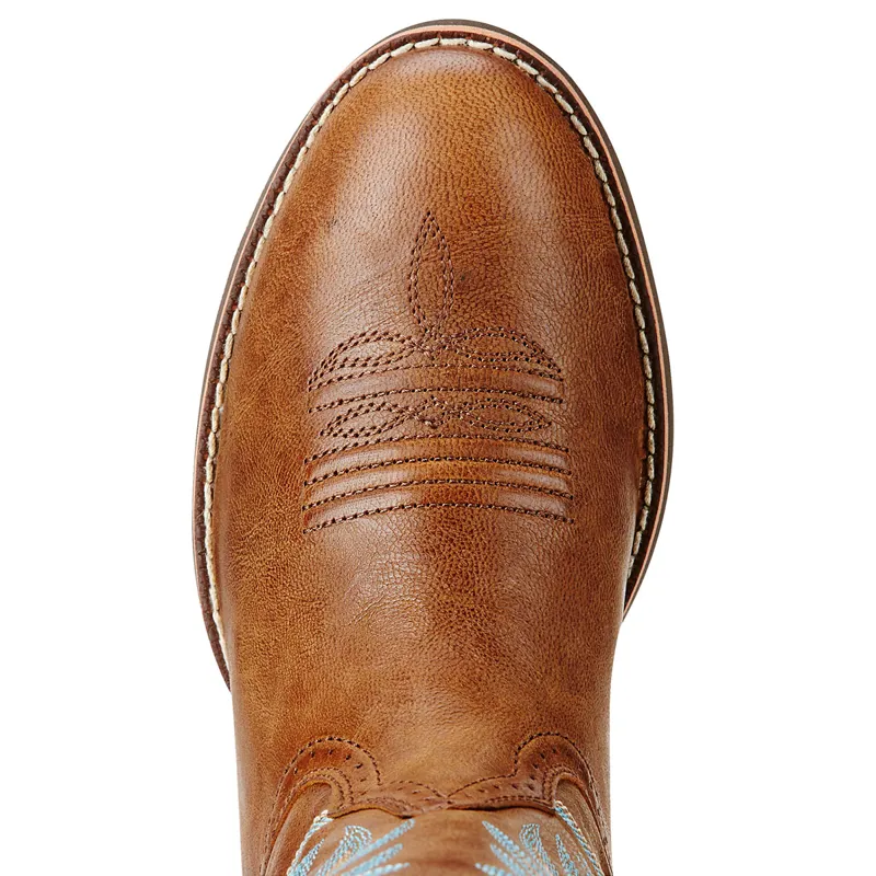 Ariat Round Up Stockman Womens Western Boot - Wood
