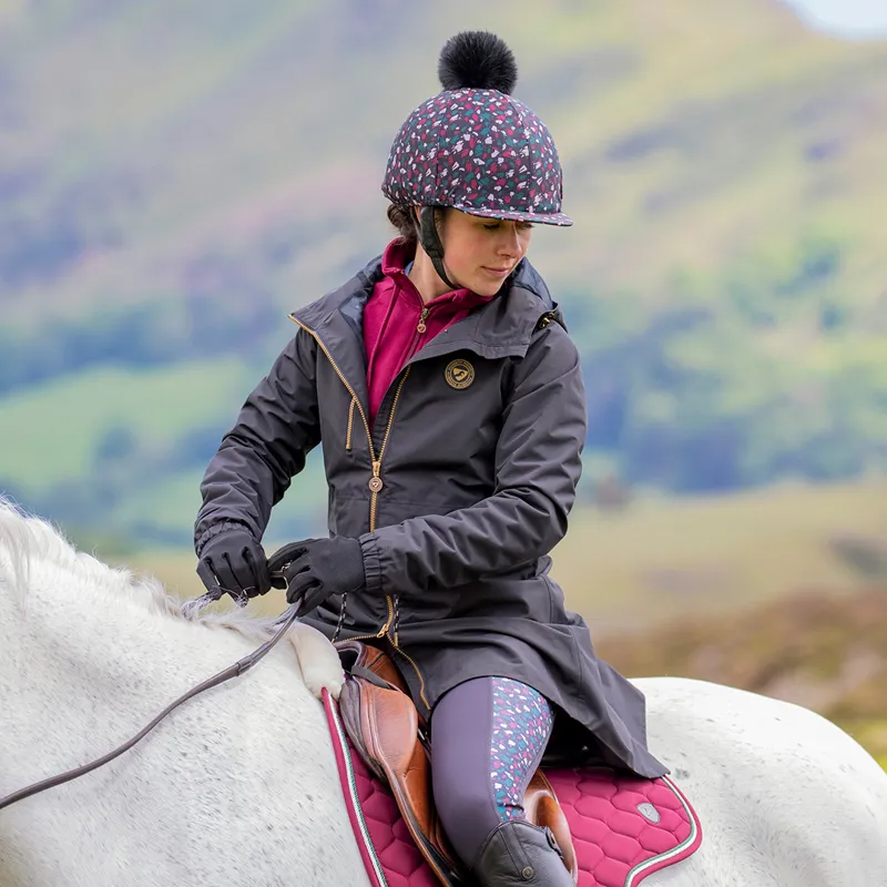 Aubrion Hackney Ladies Long Waterproof Jacket - Charcoal