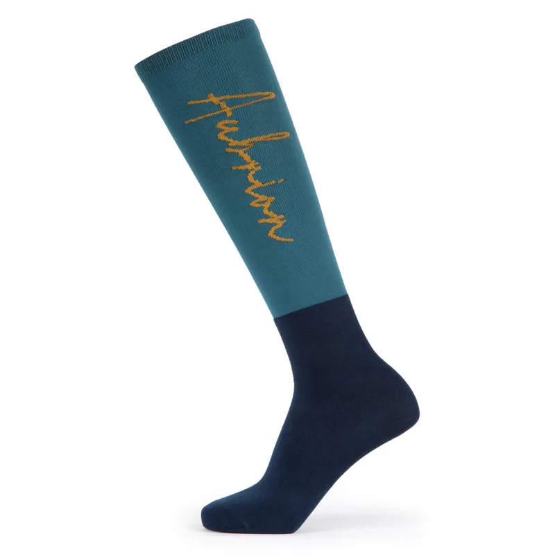 Aubrion Team Winter Tall Riding Socks - Teal