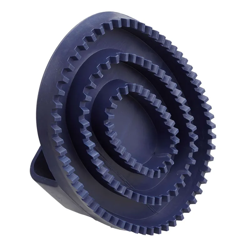 Bitz Large Rubber Curry Comb - Navy