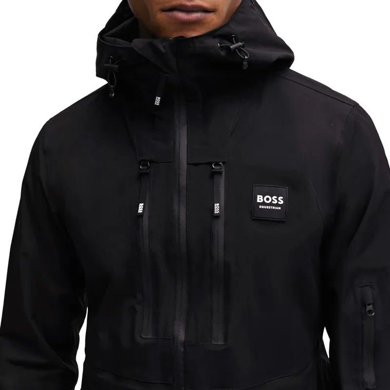 BOSS Equestrian Neil Mens Waterproof Rain Jacket Black