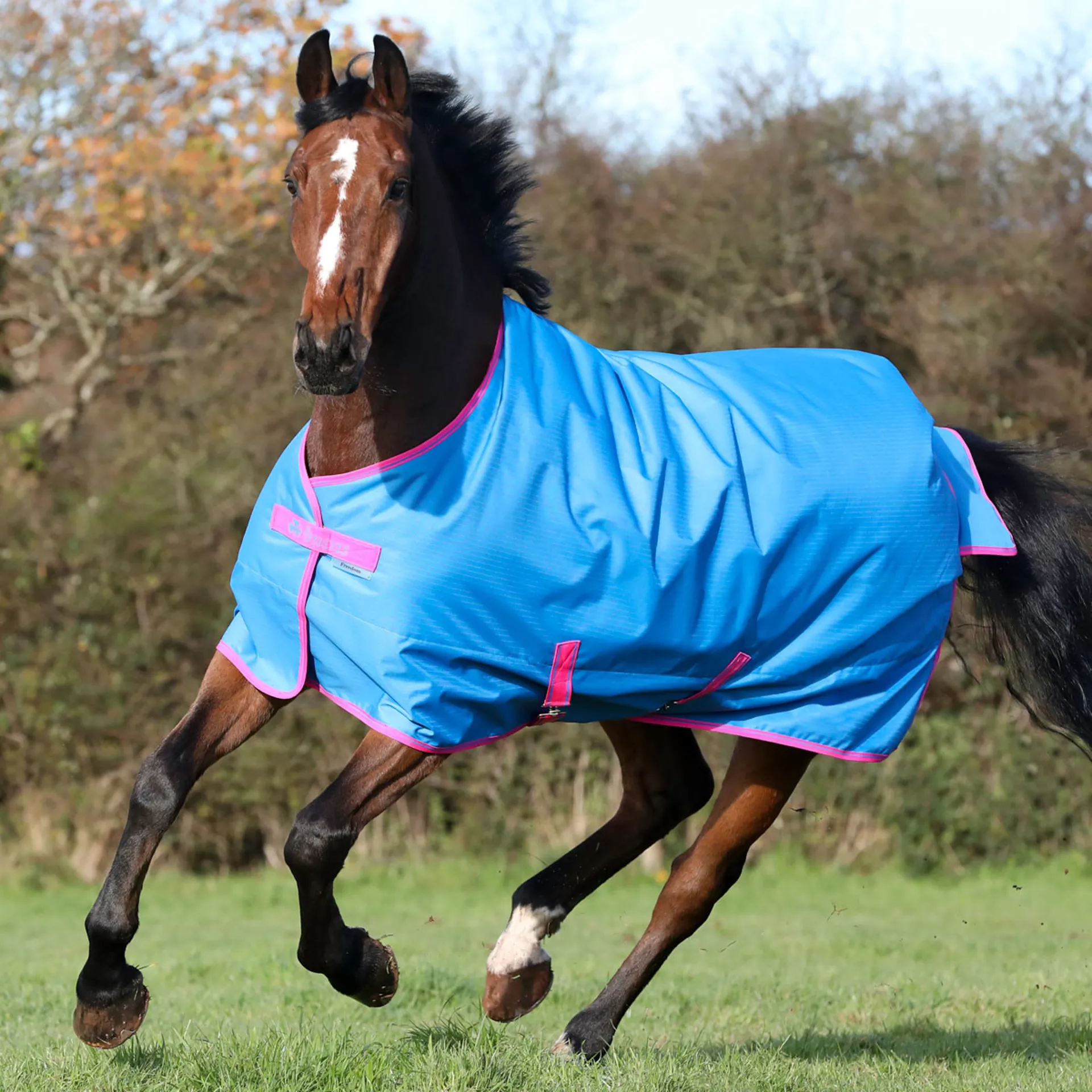 Bucas Freedom 0g Standard Neck Turnout Rug - Denim