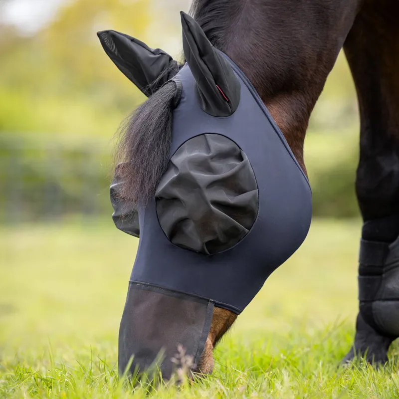 LeMieux Bug Relief Full Fly Mask - Navy