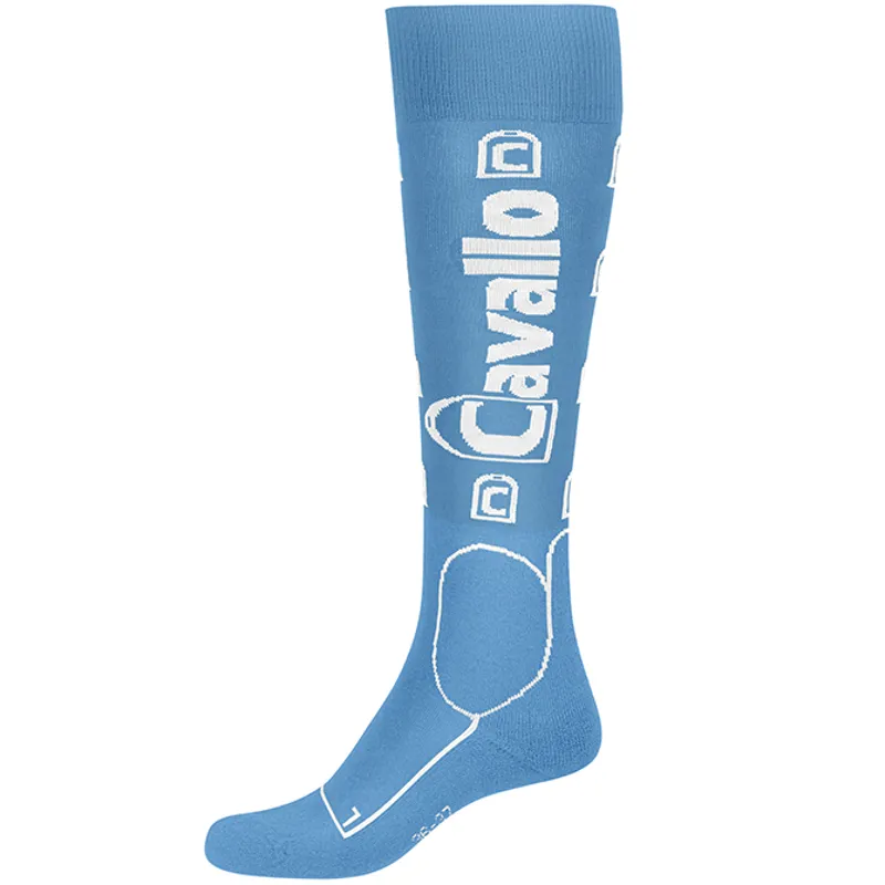 Cavallo Functional C Long Socks - Azurblue/White