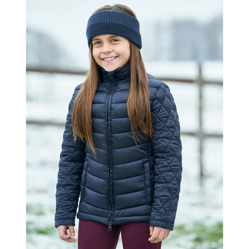 Covalliero Quilted Junior Girls Jacket - Navy