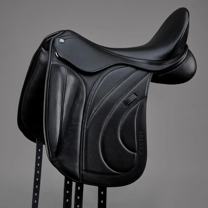 Crosby Dressage Saddle with External Knee Blocks - Black