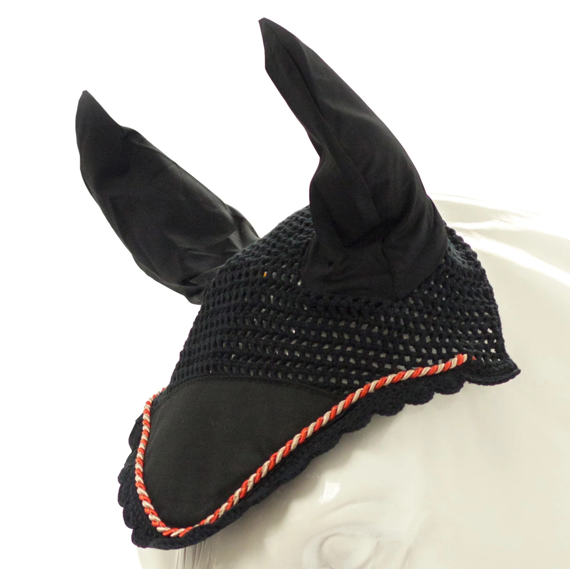 Rambo Grand Prix Competition Ear Net - Black/Tan /Orange