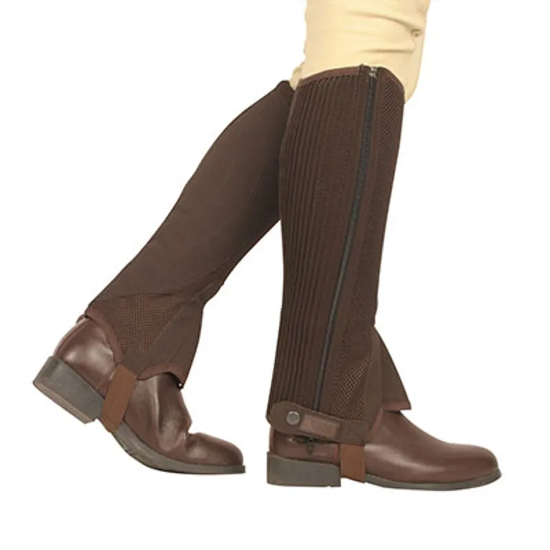 Dublin Easy-Care Mesh Half Chaps - Brown