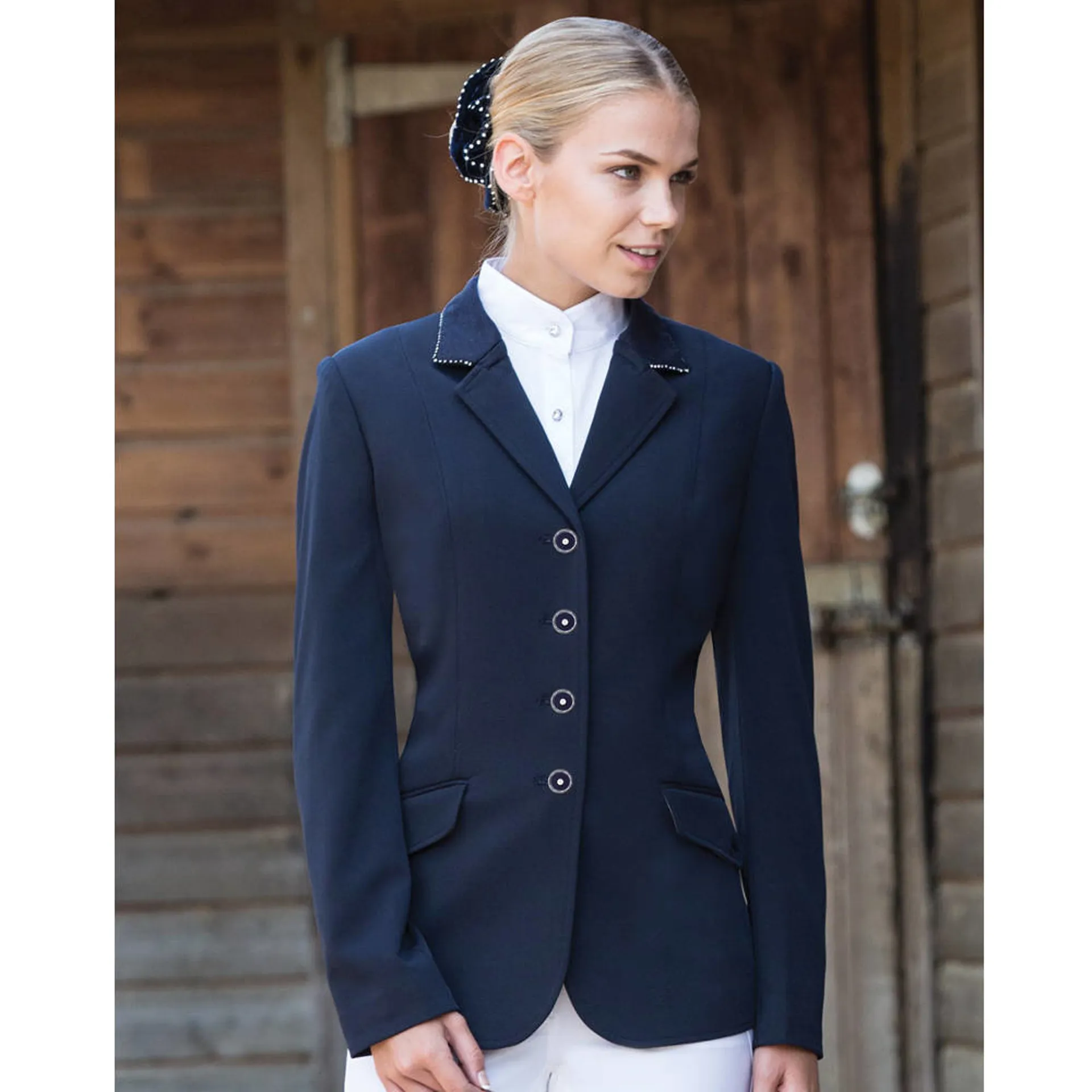 Equetech Triumph In Vent Ladies Show Jacket - Navy
