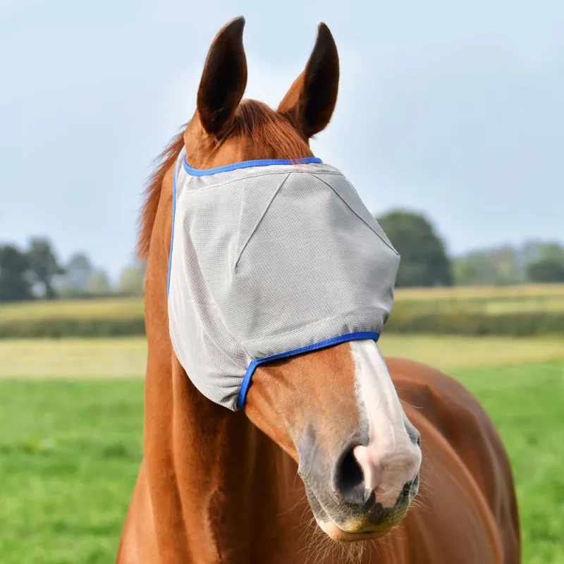 Equilibrium Field Relief Midi Fly Mask with No Ears - Grey/Blue