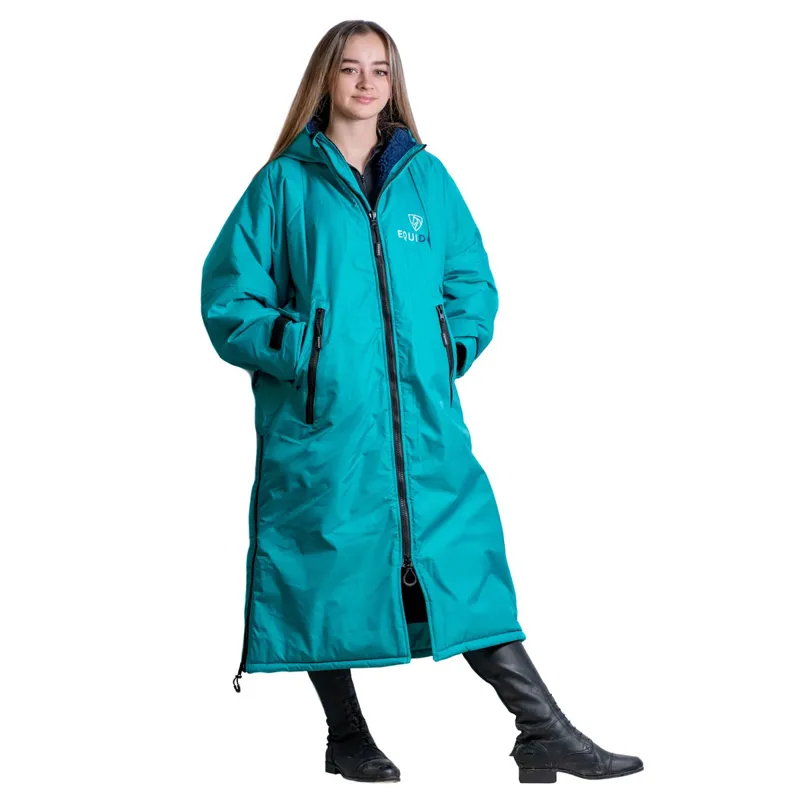 Equidry All Rounder Jacket With Fleece Hood Peacock Bluenavy