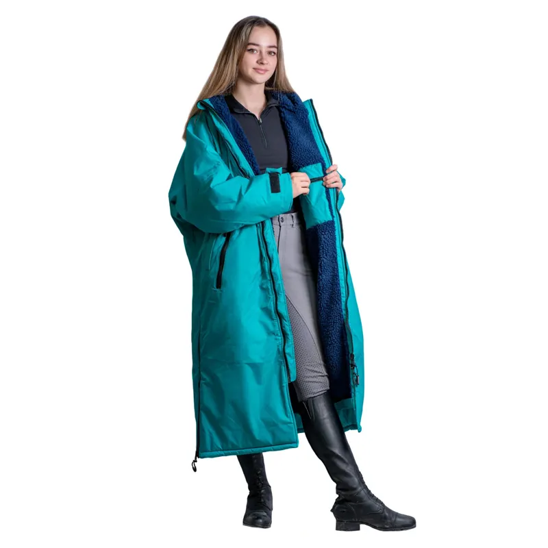 Equidry All Rounder Jacket With Fleece Hood Peacock Bluenavy