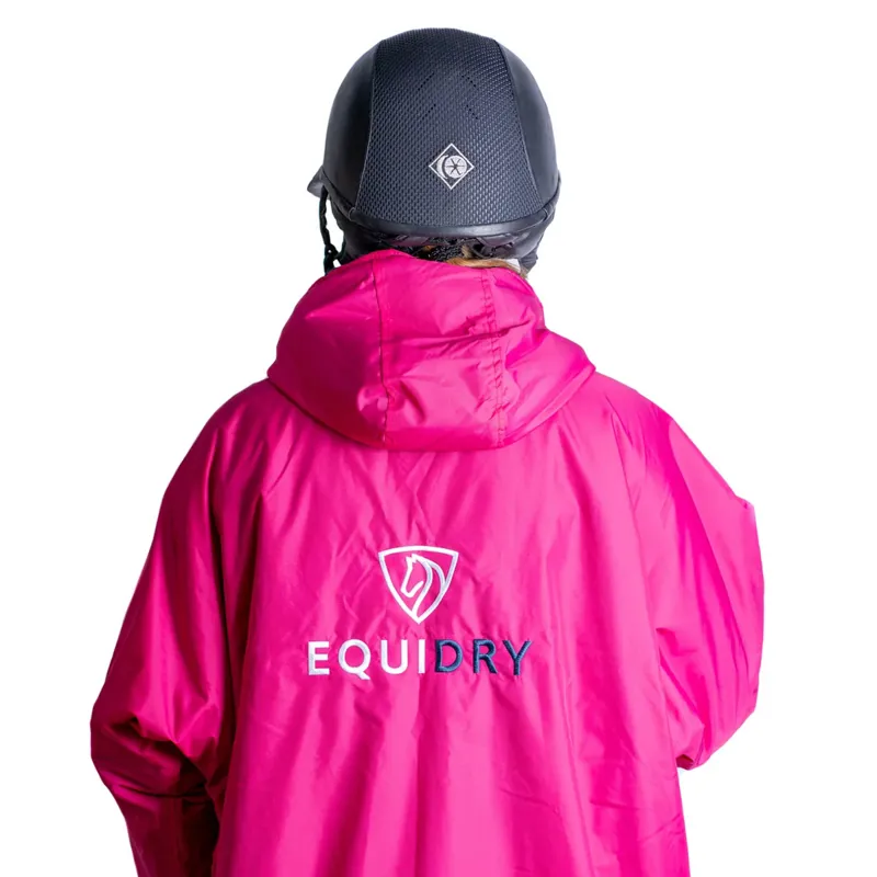 Equidry All Rounder Jacket With Fleece Hood Peacock Pinknavy