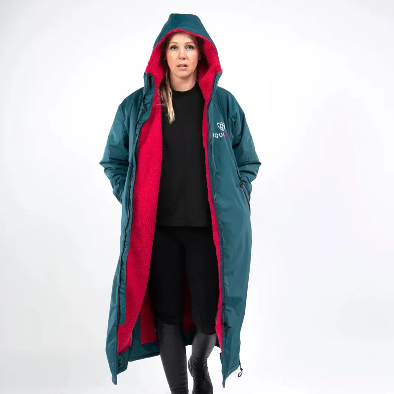 Equidry All Rounder Jacket With Fleece Hood Tealraspberry