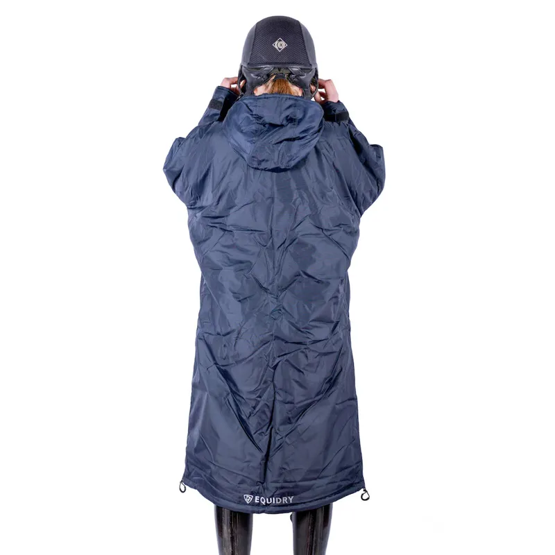 EQUIDRY All Rounder iD Jacket Fleece Hood - Dark Sapphire/Navy