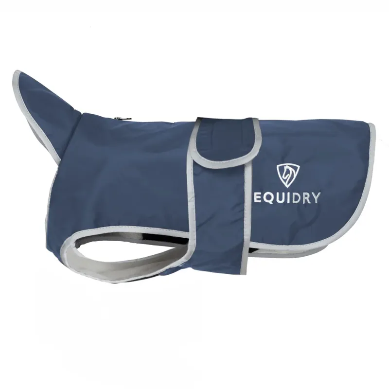 EQUIDRY Waterproof Dog Coat - Steel Blue/Grey