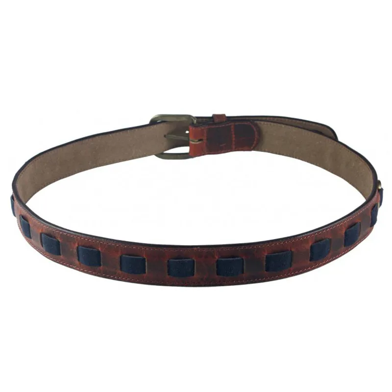Grays Maple Snaffle Wide Belt - Navy