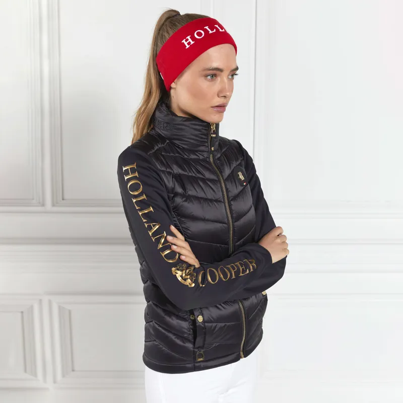 Holland Cooper Hybrid Puffer Ladies Quilted Jacket - Black