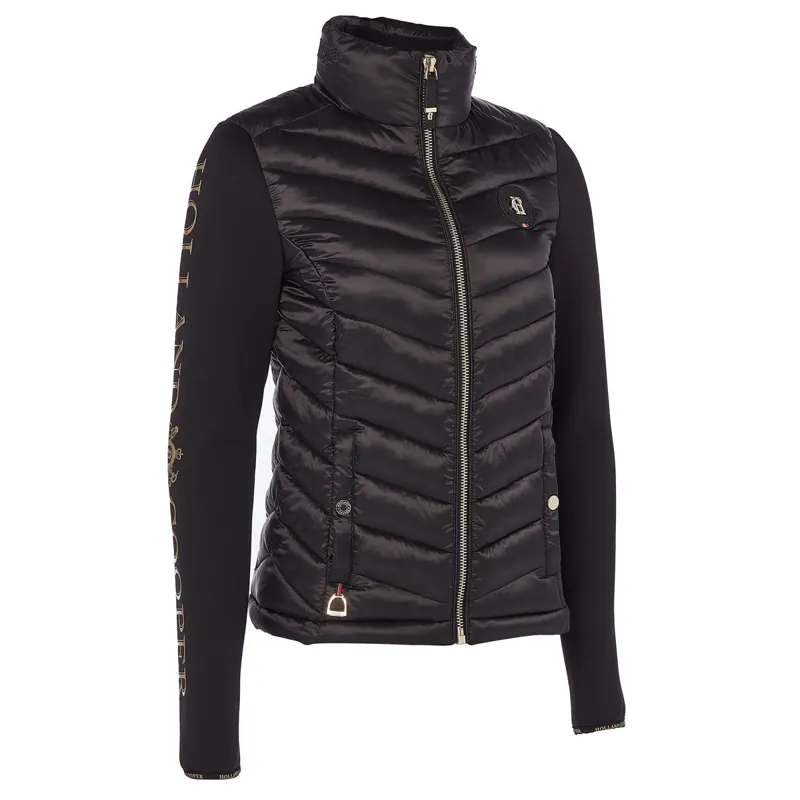 Holland Cooper Hybrid Puffer Ladies Quilted Jacket - Black
