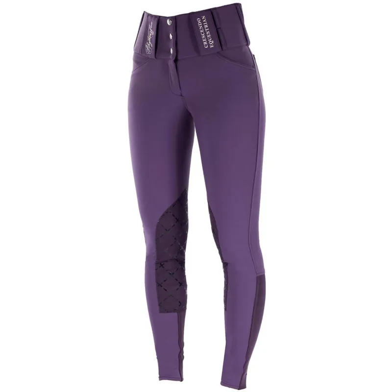 Horze Crescendo Desiree Ladies Knee Patch Breeches - Sweet Grape