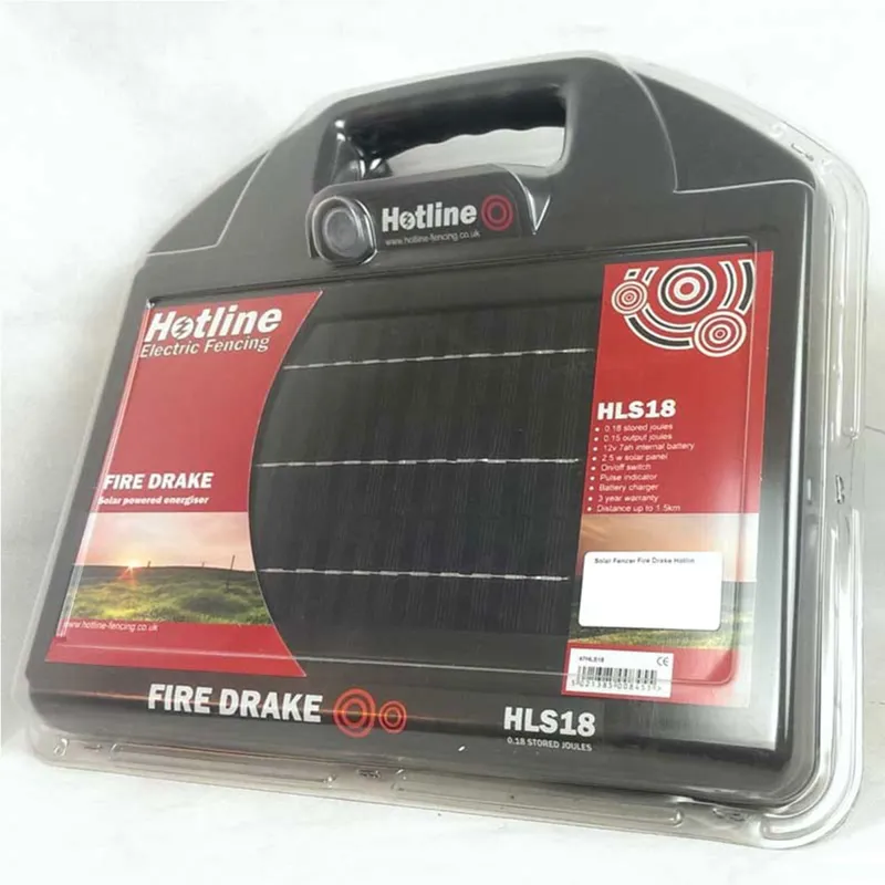Hotline Electric Fencing Fire Drake HSL18 Solar Powered Energiser