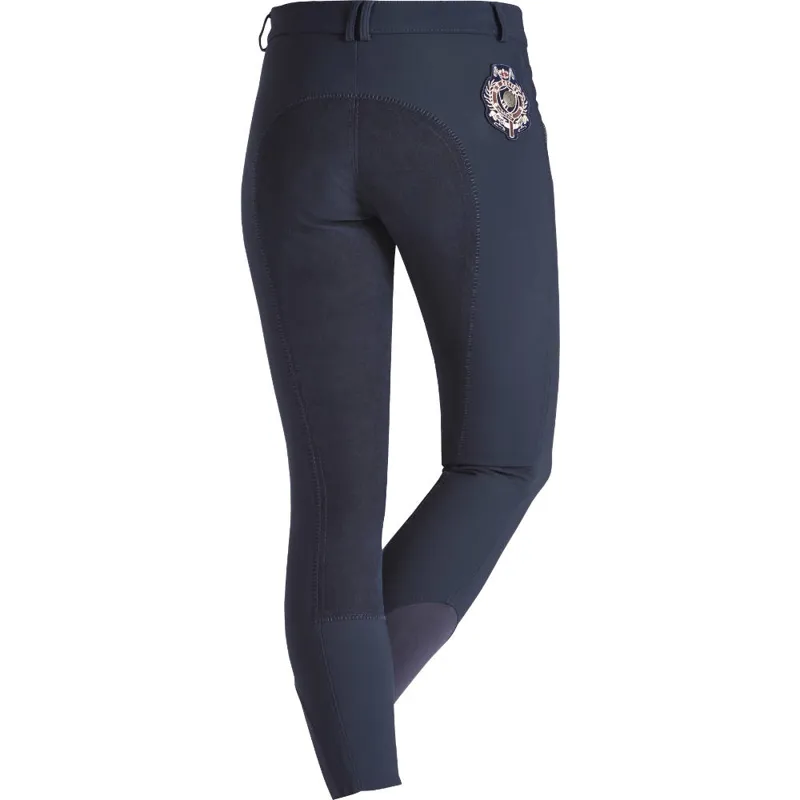 HV Polo Cher Softshell Ladies Full Seat Breeches - Navy