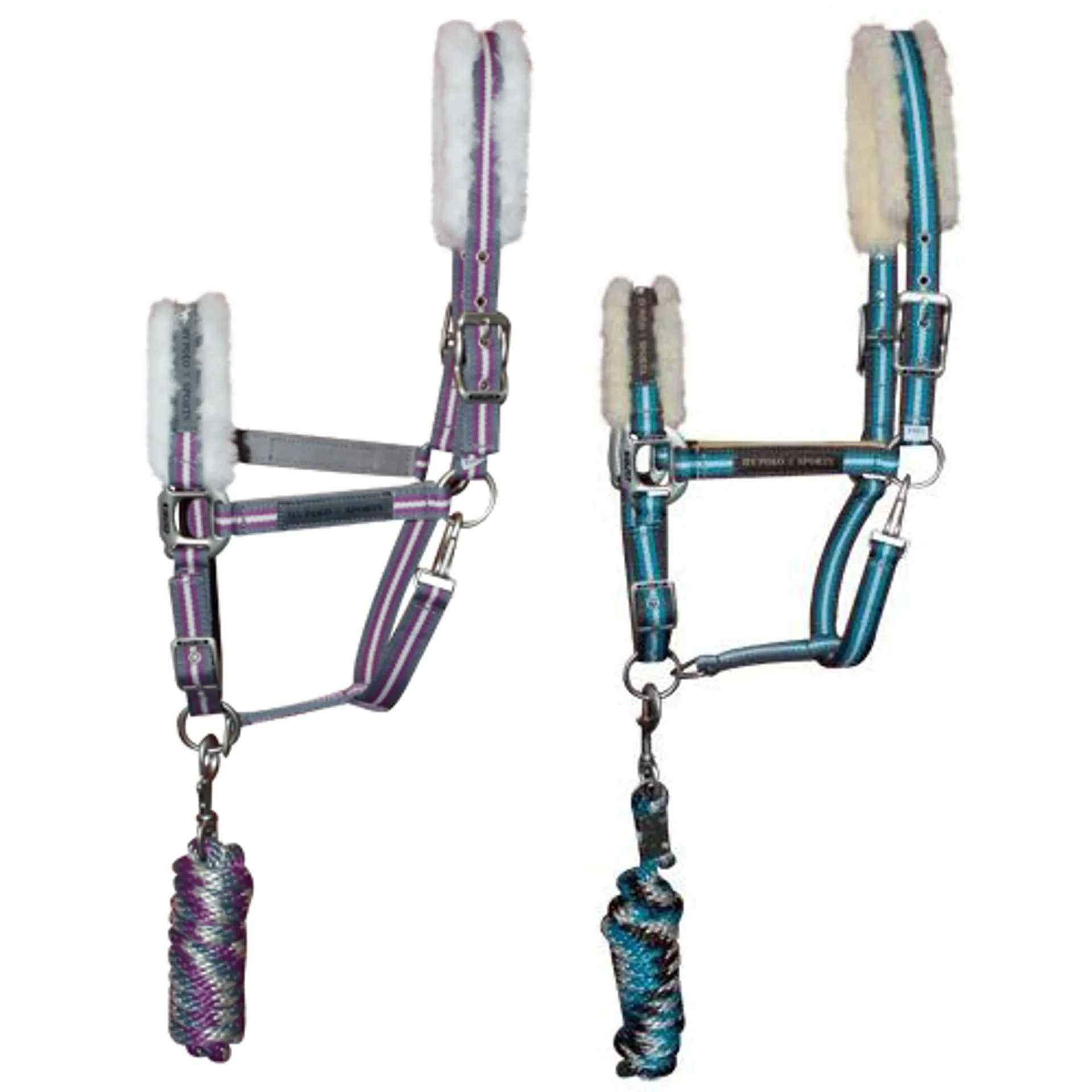 HV Polo Headcollar Sheepskin & Rope